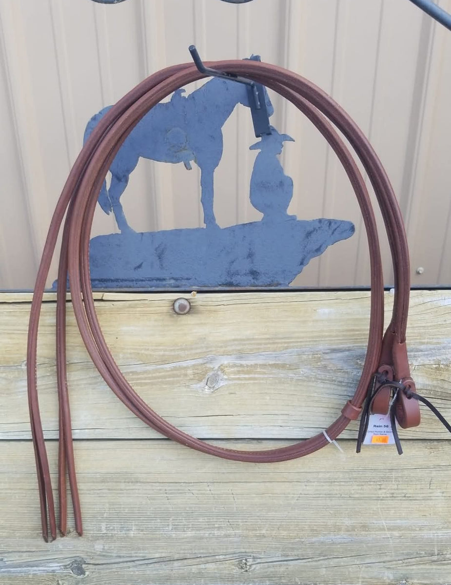 Rolled Leather Split Reins – J and S Tack